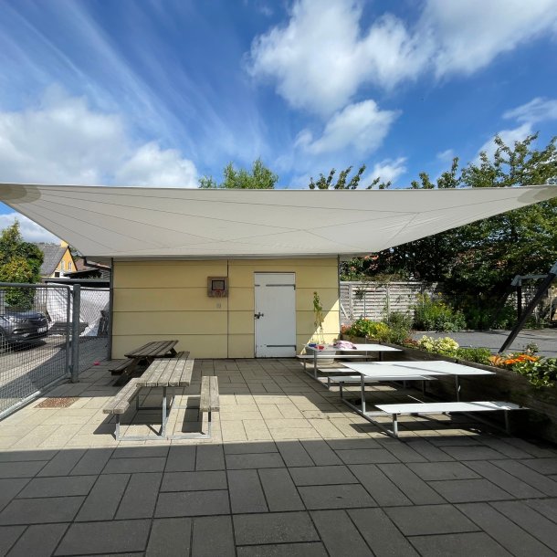 Exclusive solsejl på mål, med vægskinne - Exclusiv Regntæt ...