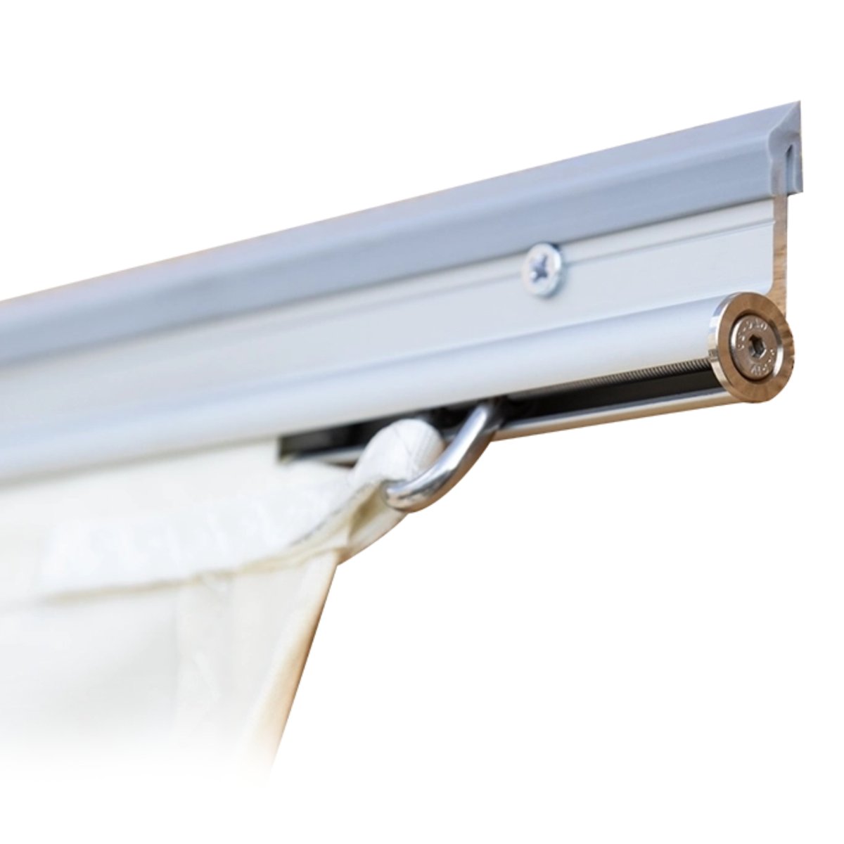 Exclusive solsejl på mål, med vægskinne - Exclusiv Regntæt ...